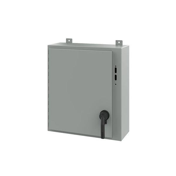 Nvent Hoffman Steel Electrical Enclosures, 24 in H, 8 in D, 21.38 in W, NEMA 12, Hinged ...