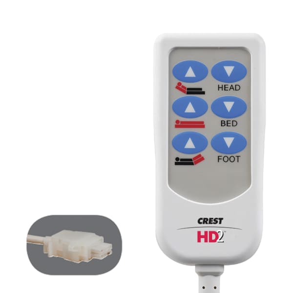 Crest HD2 Bed Control, 8 ft., Cord, Various Br BCAA600 | Zoro