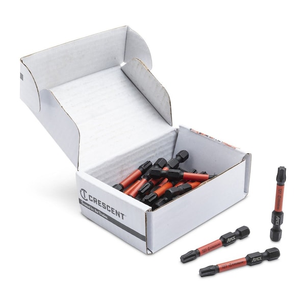 Crescent T27 x 2" Torx VORTEX Impact Power Bit - 25 Pack CAVB2T27-25 | Zoro