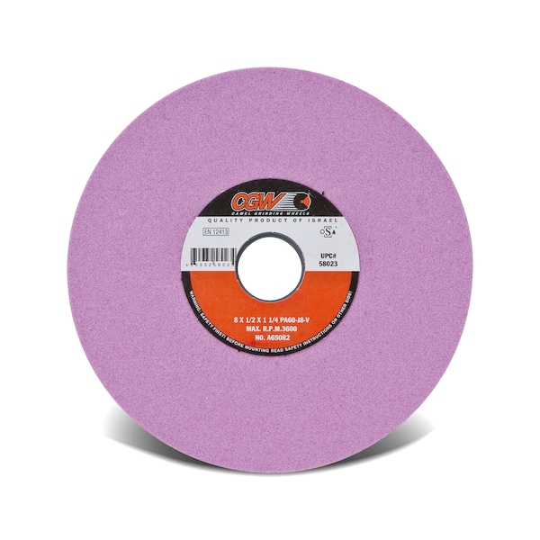 Cgw Abrasives Grinding Whl, 8x1x1-1/4, T5, PA60-J8-V 58029 | Zoro