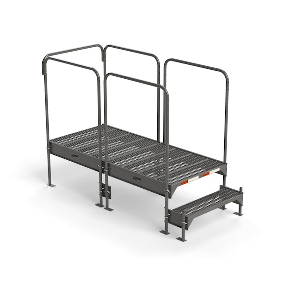 Ega Products Custom Work Platform, 2 Steps, Modular, 35"W x 77"L ...