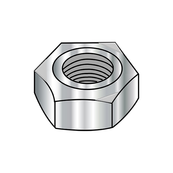 Zoro Select Hex Weld Nut, M6-1.00, Stainless Steel, 11 mm Wd, 5 mm Ht ...