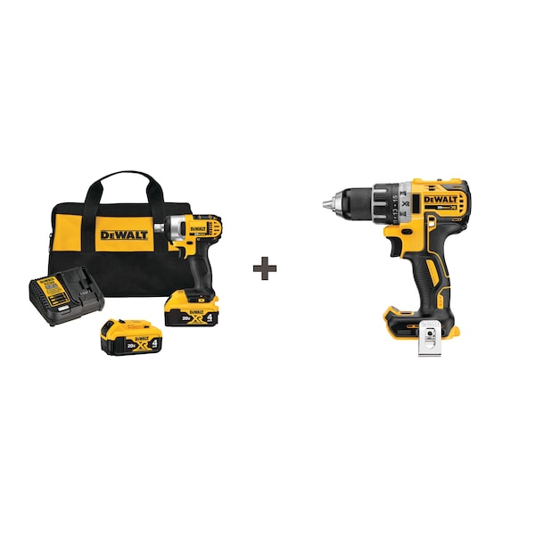 Dewalt Cordless Impact Kit w/Drill Driver DCF887M2/DCD791B | Zoro