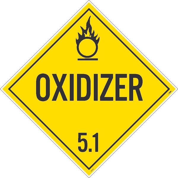 Nmc Placard, Oxidizer 5.1, 10.75x10.75, Ps V DL14P | Zoro