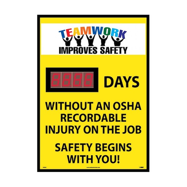 Nmc Safety Days Without An Osha Recordable Injury Scoreboard DSB58 | Zoro