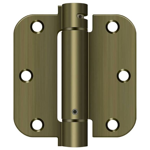 Deltana Antique Brass Spring Hinge DSH35R55 | Zoro