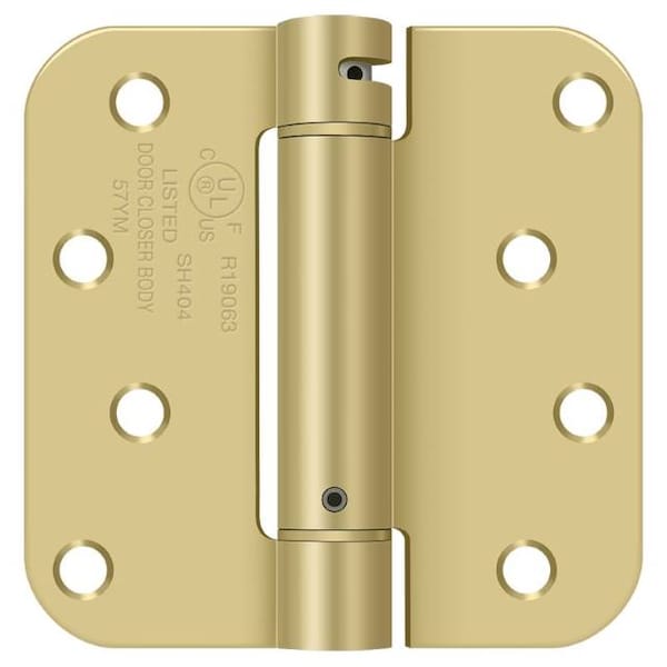 Deltana Satin Brass Spring Hinge DSH4R53/4 | Zoro