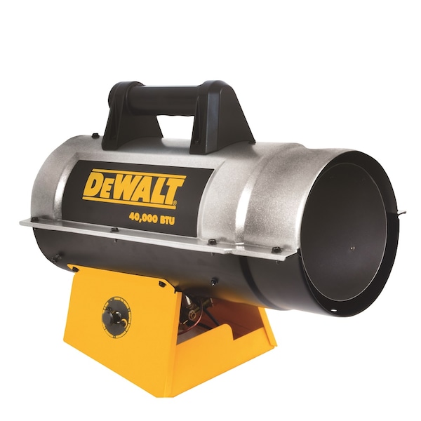 Dewalt Forced Air Propane Heater, 40,000 BTU, LP, 40000 BtuH DXH40FA | Zoro