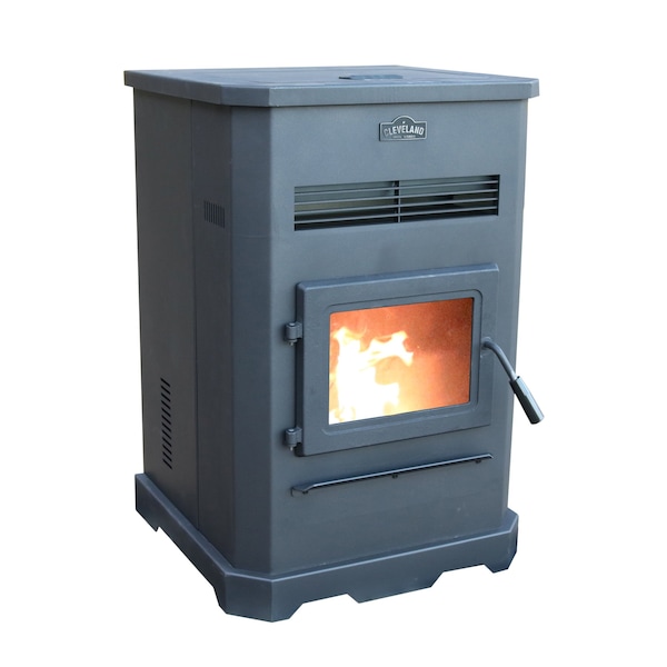 Cleveland Iron Works Pellet Stove 2500 sq. ft. Large 130 IB H PS130W ...