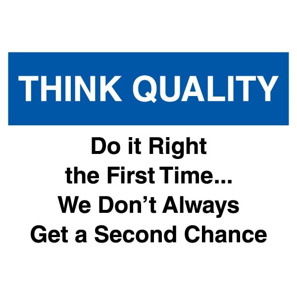 Visual Workplace Lean Sign, PVC 10"x14", Do It Right, 60-1900-1014-L729 ...
