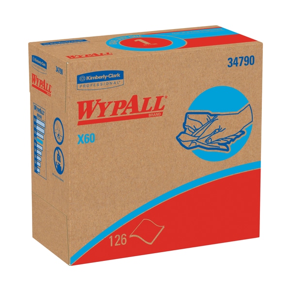 Wypall Kimberly Clark WypALL X60 Industrial Wipers Dispenser Box, 9.1 ...
