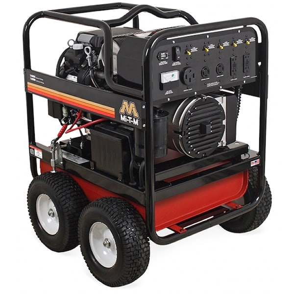 MI-T-M 14,000 W Portable Generator, 13.2 gal. Gasoline, Electric ...