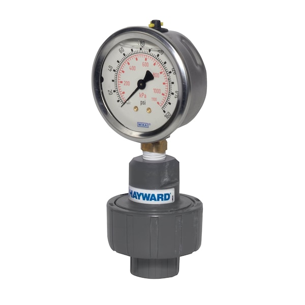 Hayward Flow Control Gauge Guard, 1/4" x 1/4", PVC/FPM, FPT x FPT ...