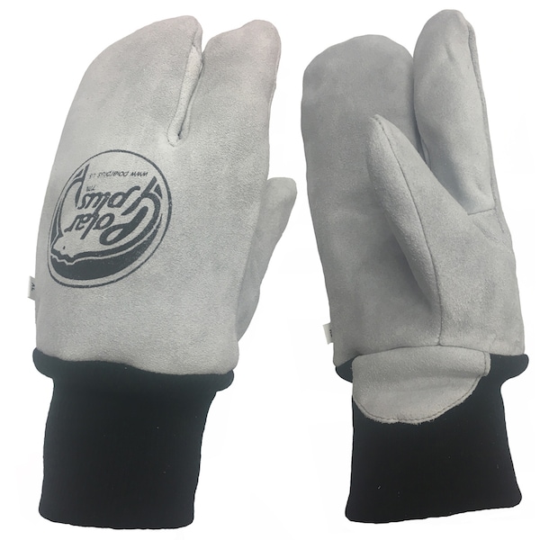 Polar Plus Cold Protection Mittens, Cowhide Leather Palm, Insulated ...