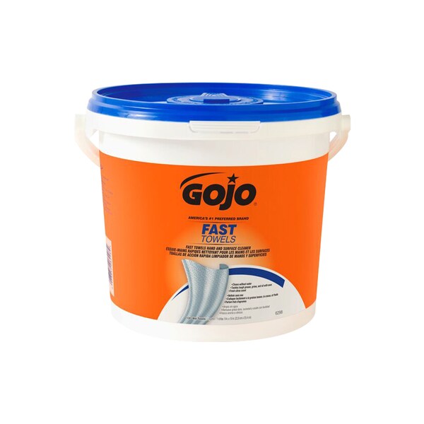 Gojo Fast Wipes, 9x10", White, 130 Count, PK4, White, 4 PK, 9" x 10 ...