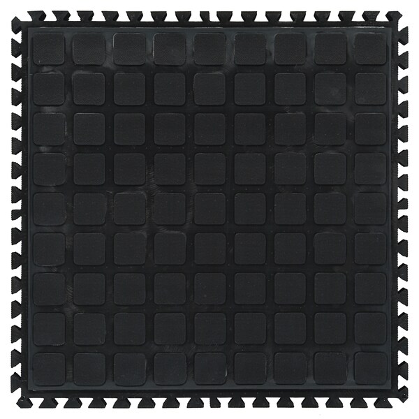 M A Matting Hog Heaven III Comfort Modular Tiles 18", Black 18" x 18 ...