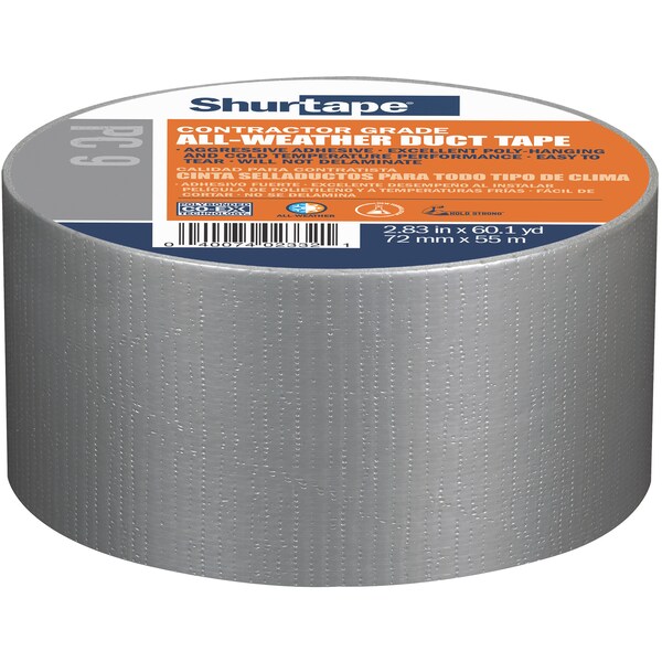 Shurtape Duct Tape, Co-Extruded, Silver, 72mmX55M PC 599 | Zoro
