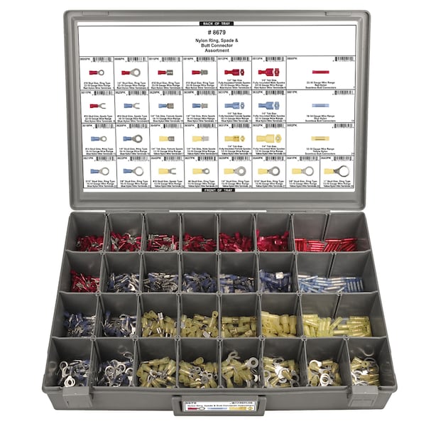 Disco Nylon Wire Terminal Assortment, 710 PCS 8679 | Zoro