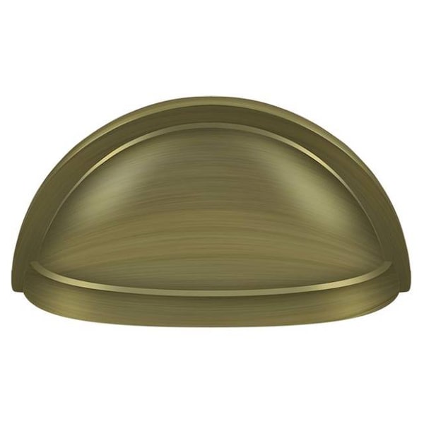 Deltana Oval Shell Handle Pull 3-1/2" Antique Brass K43U5 | Zoro