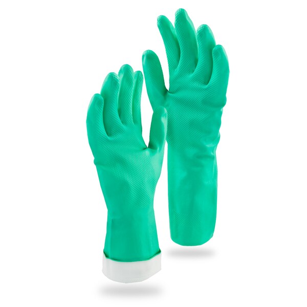 Libman Commercial HeavyDuty Reusable Nitrile Gloves, M, PK12, 12 PK ...