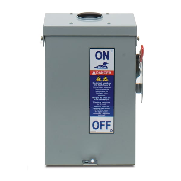 Midwest Electric GD Disc, 3P Fusible Typ3R 240V, 30A MGF321NR | Zoro