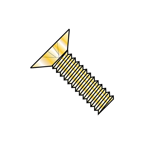 Zoro Select #6-32 x 5/16 in Phillips Flat Machine Screw, Cadmium Steel ...