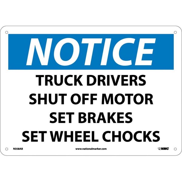 Nmc Notice Truck Driver Safety Instructions Sign, N358AB N358AB | Zoro