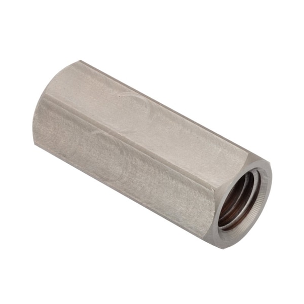 Ampg Coupling Nut Reducer, 3/8"-16 and M12, Stainless Steel, Grade 18-8, Plain, 38 mm Lg, 16 mm ...