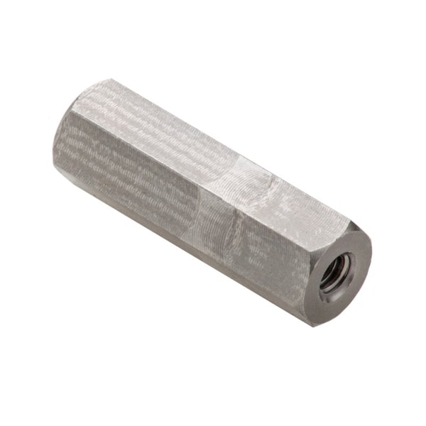Ampg Coupling Nut, #6-32, 18-8 Stainless Steel, Not Graded, Plain, 1 in ...