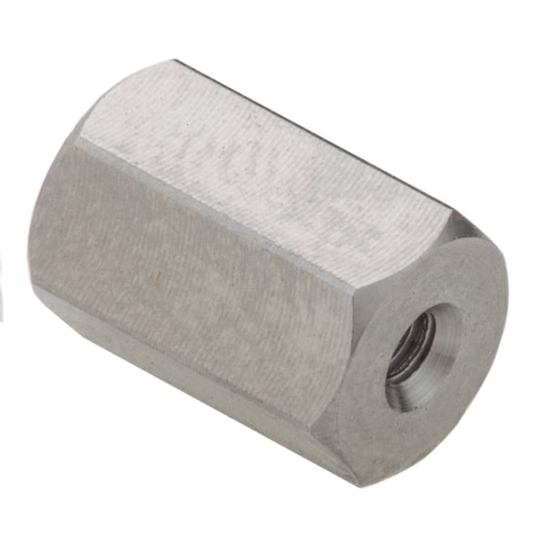Ampg Coupling Nut, #2-56, 316 Stainless Steel, Not Graded, Plain, 3/8 ...