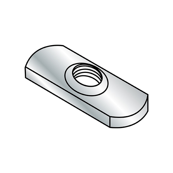 Zoro Select Spring Nut, #10-32, Steel, Plain Finish, 1000 PK 11NWS2 | Zoro
