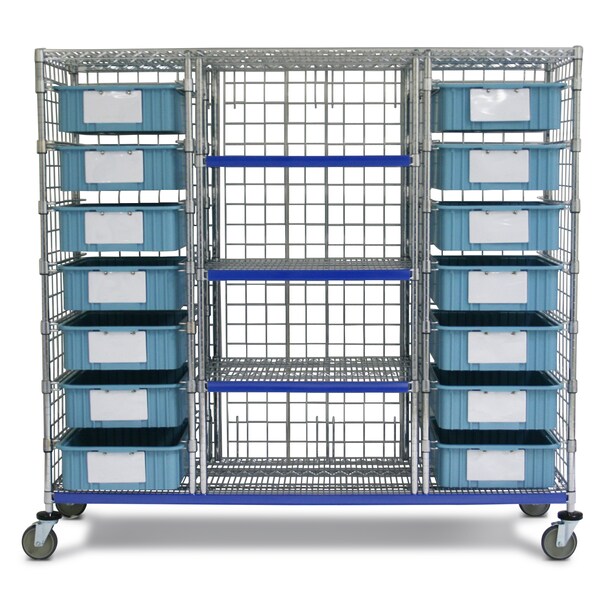 Technibilt Shelving Systems Bin Storage Cart, 14 bins, 24x72x69 ORVTU ...
