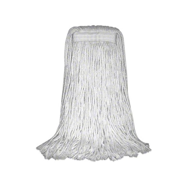 Performance Plus 4 Ply Wet Mop, 20 oz Dry Wt, Cut-End, White, Cotton ...