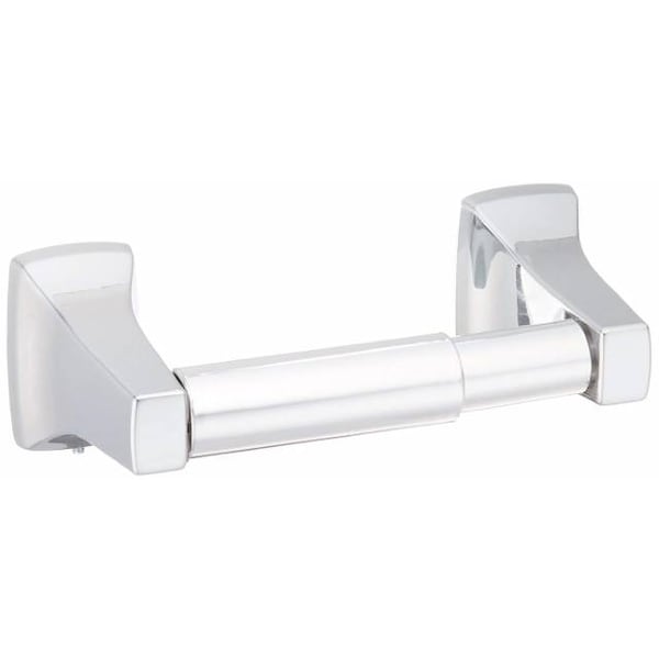 Moen Contemporary Spring Loaded Paper Holder White Roller Bright Chrome ...