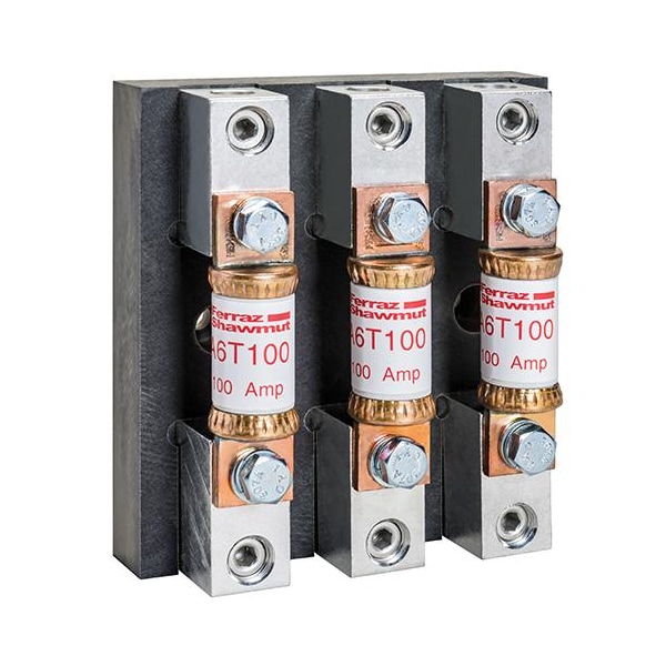 Mersen Open Fuse Block, T UL Class, 3 Poles, 600V AC/DC Volt Rating ...