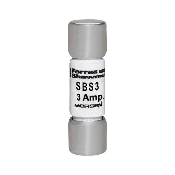 MERSEN 3A Midget Fuse, 600V AC Fast-Acting, Cylindrical - SBS3
