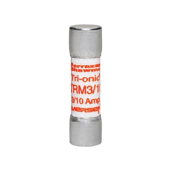 MERSEN 0.3A Midget Fuse, 250V AC Time-Delay, Cylindrical - TRM3/10