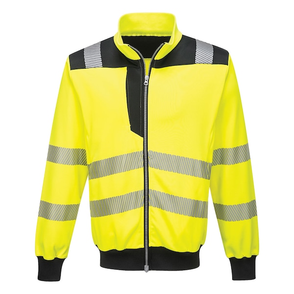 Portwest PW3 Hi-Vis Sweatshirt, Class 3, Type R, 100% Polyester, Yellow ...