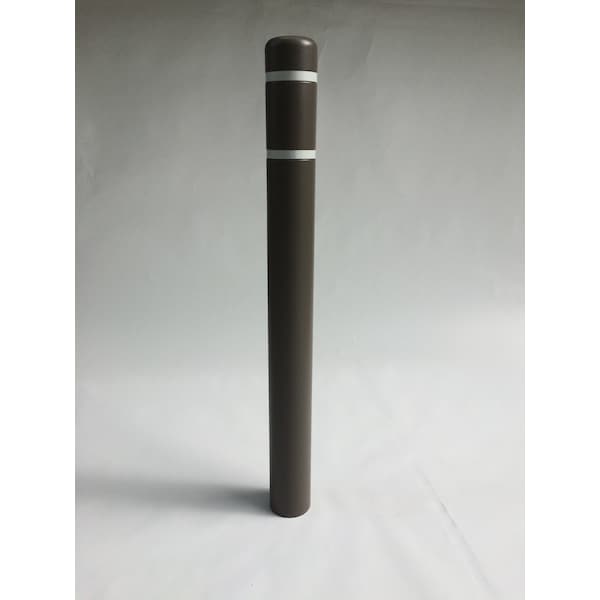Post Guard Post Sleeve, 4.5" Dia, 52" H, Warm Grey CL1385WMG | Zoro