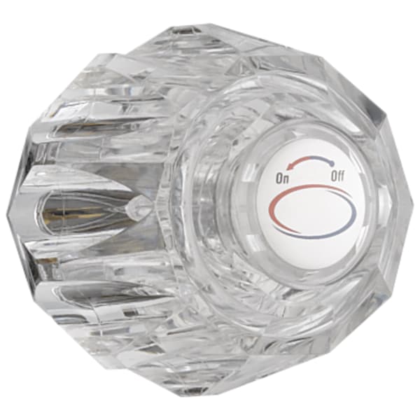 Delta Delta Peerless Single Clear Knob Handle Kit with Button and Screw ...