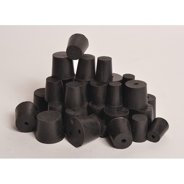 United Scientific Rubber Stoppers, 2-Hole, #15 RST15-H2 | Zoro