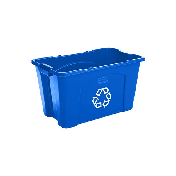Rubbermaid Commercial Tote Bin Recycling Container, 18 gal., 2 ...