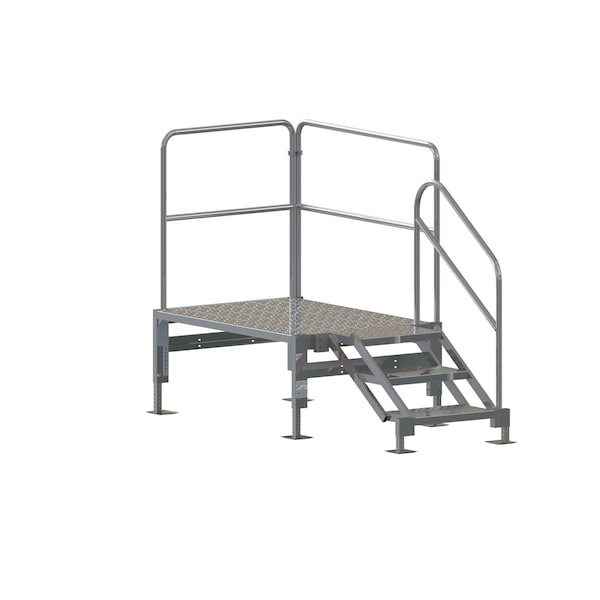 Tri-Arc Stair Unit, Alum, 2 to 3 Steps, 1000 lb Cap TAVSO23-AS | Zoro