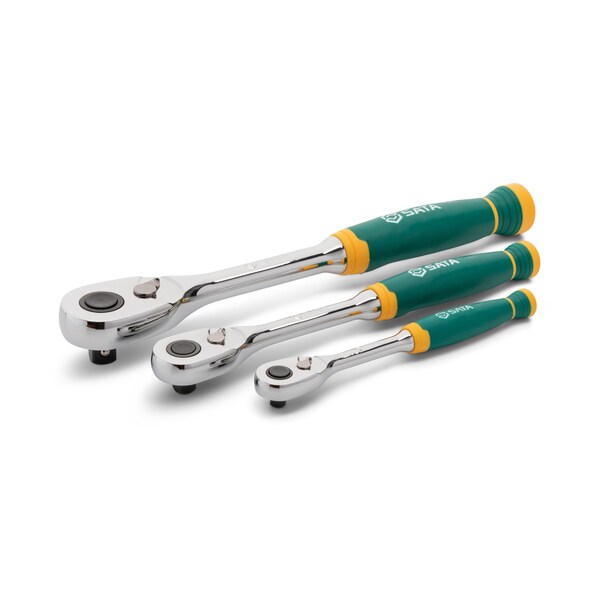 Sata Handle 72T Grip Ratchet Set, 3 Pc. ST14901G | Zoro