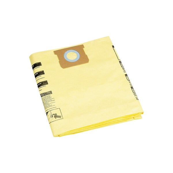 Shop-Vac Replacement Bag, 10-14 gal., Yello, PK10, 10 PK SPVC650 | Zoro