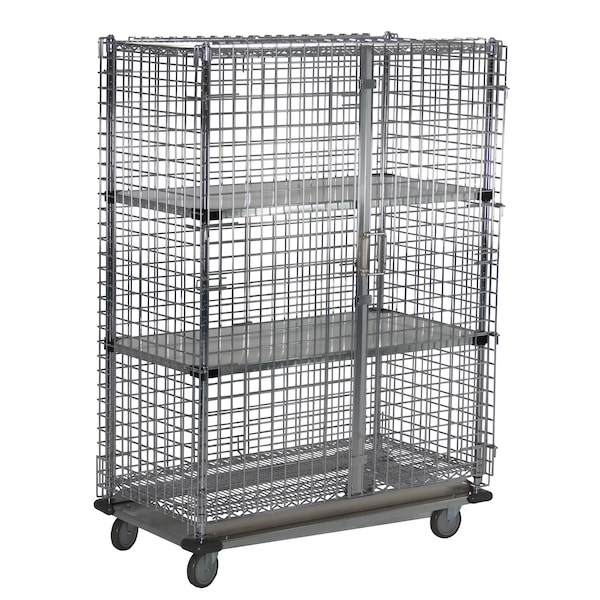 Technibilt Shelving Systems Security Cage, Dolly, 5 SolidShlf, 24x36x70 ...