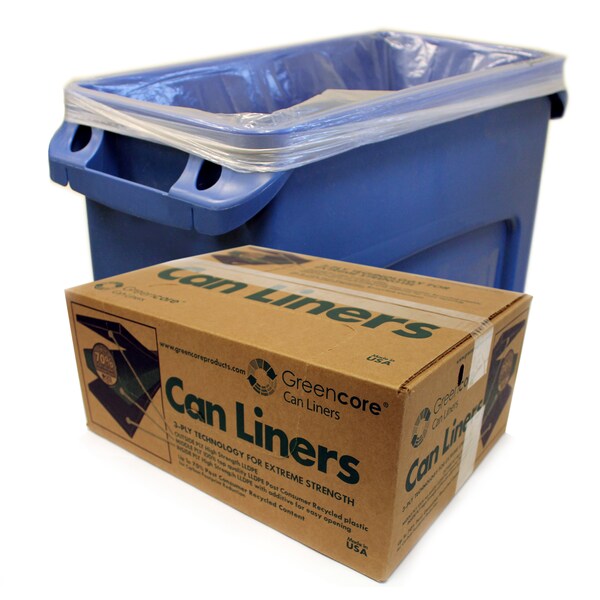 Greencore Products Post Consumer Recycled Slim Liner, PK 200, 200 PK GC-2744NAT | Zoro