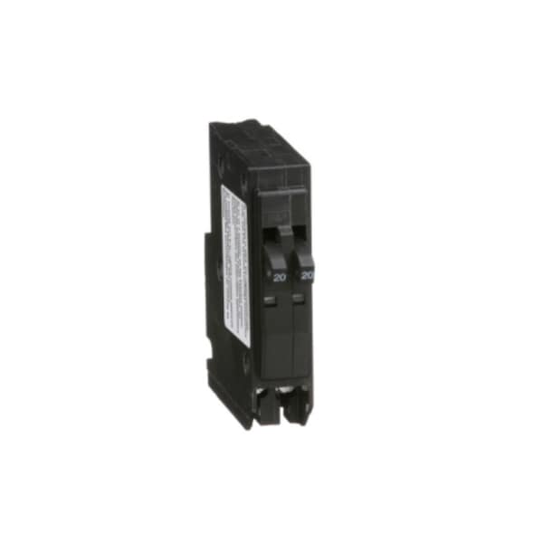 SQUARE D 20/20A, 2x1 pole Miniature Circuit Breaker, QO, 120/240V AC ...