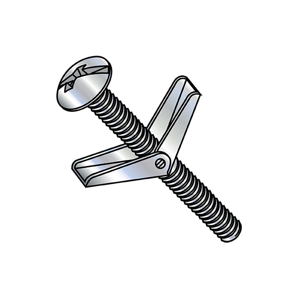 Zoro Select Toggle Bolt, 4" L, Steel, 50 PK 1464TBCM | Zoro