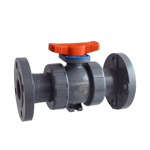 Hayward Flow Control Ball Valve, True Union, Z-Ball, 1", CPVC/FPM, Full ...